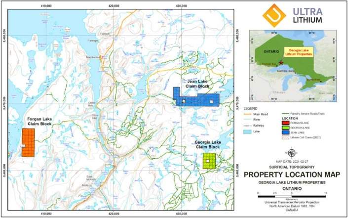 Ultra Lithium Starts Drilling at the Georgia Lake Lithium Property ...